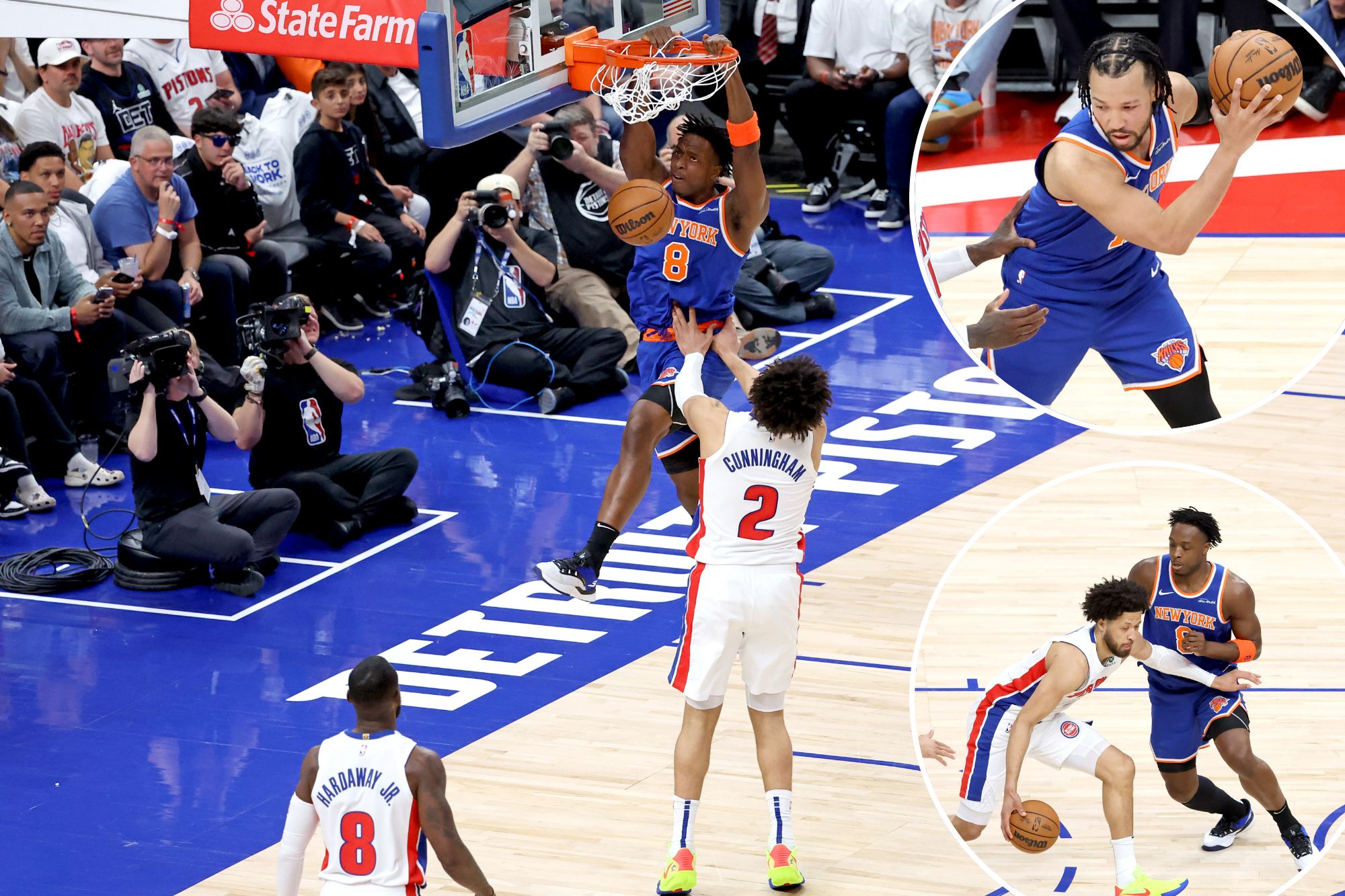 Knicks escape for thrilling Game 3 win over Pistons to retake series lead