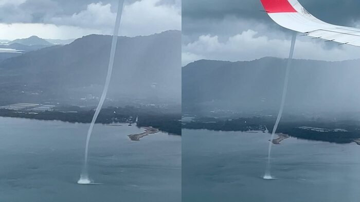 หนุ่มพาครอบครัวเที่ยวภูเก็ต เผยนาทีระทึก ใกล้ชิด พายุงวงช้าง กลางทะเล