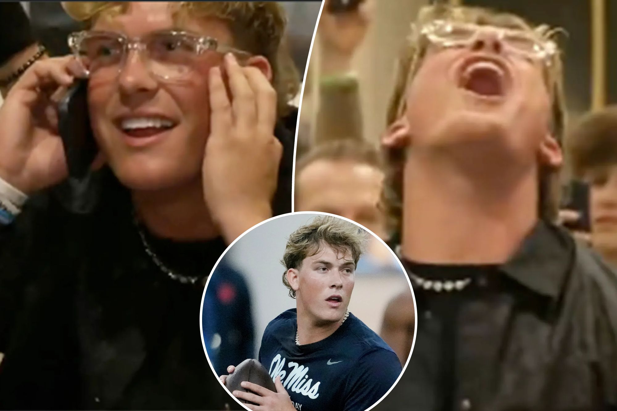 Fired-up Jaxson Dart celebrates Giants pick in jubilant NFL draft scene