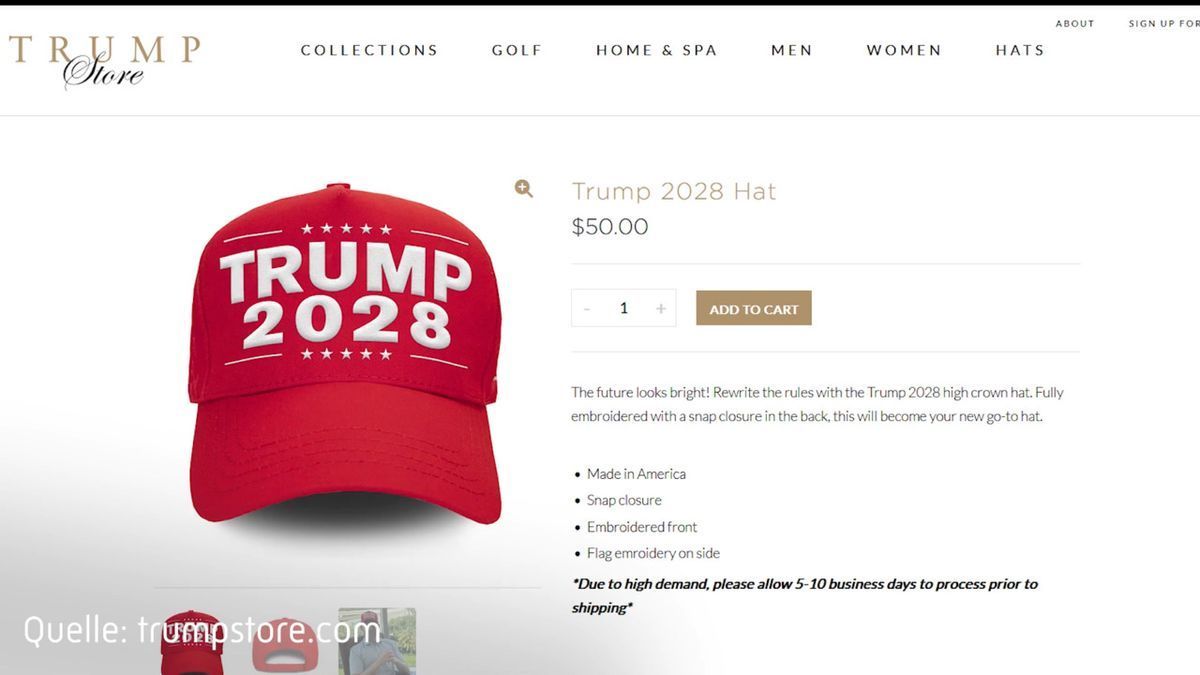 Provokanter Fanartikel: Sohn Eric wirbt für «Trump 2028»-Kappe