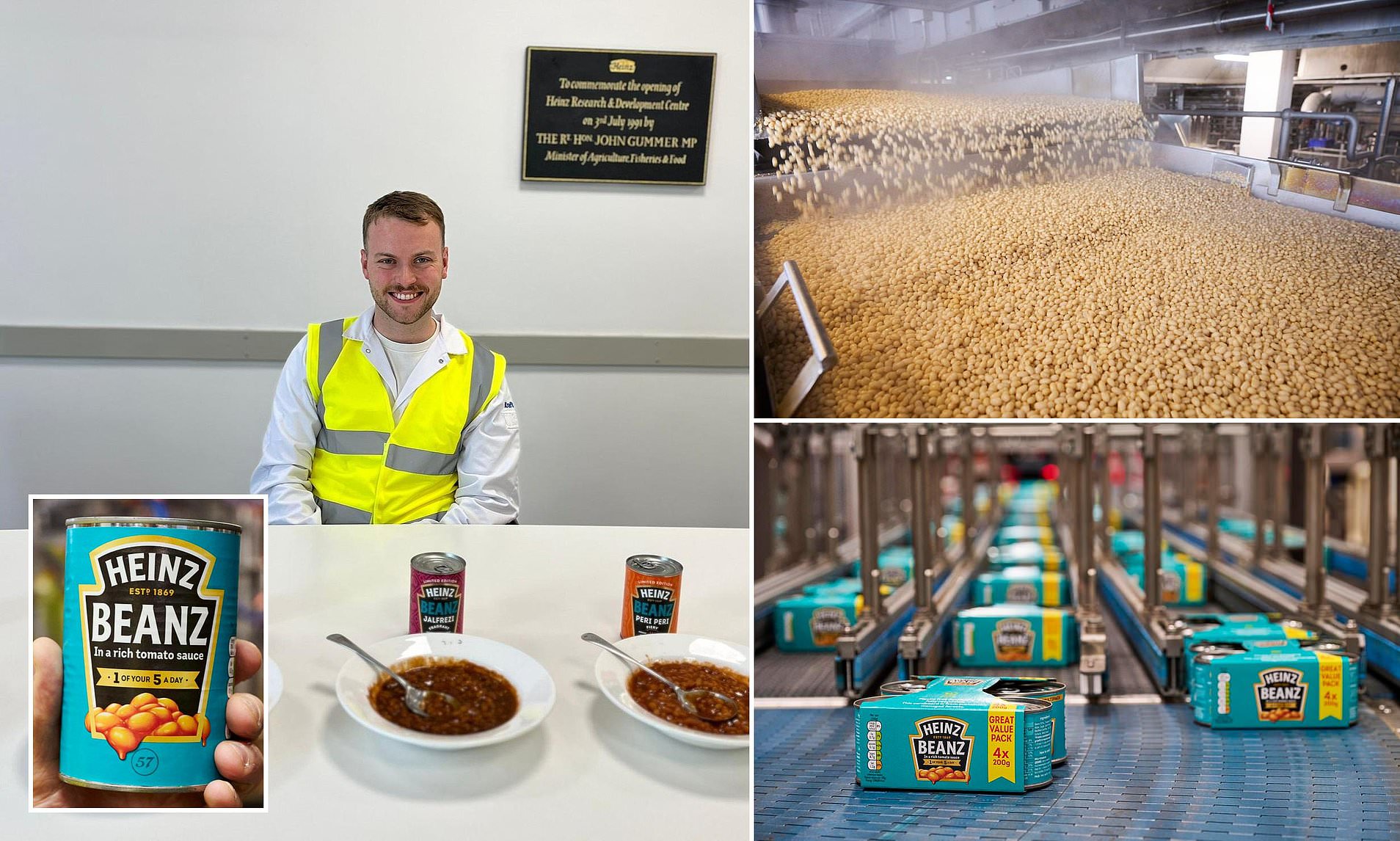 Secrets of the baked bean: HARVEY DORSET goes inside Wigan's Heinz factory