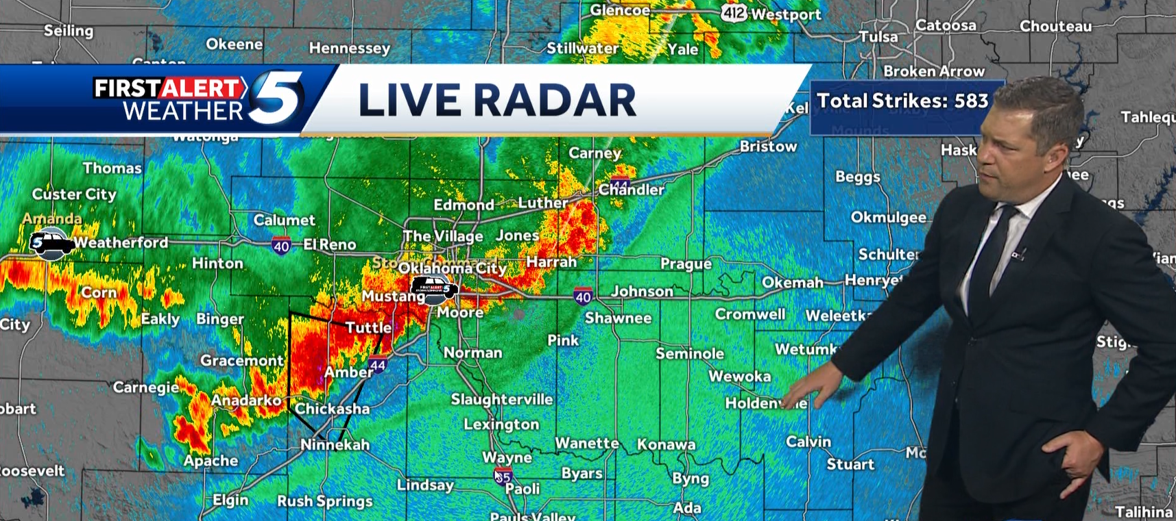 Storms to continue to track across Oklahoma