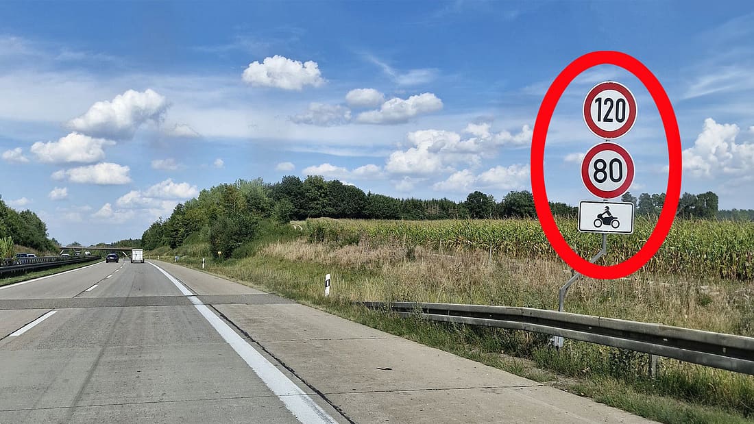 Tempolimit für Motorräder auf Autobahnen: Tempo 80 auf A3, A92 und A93