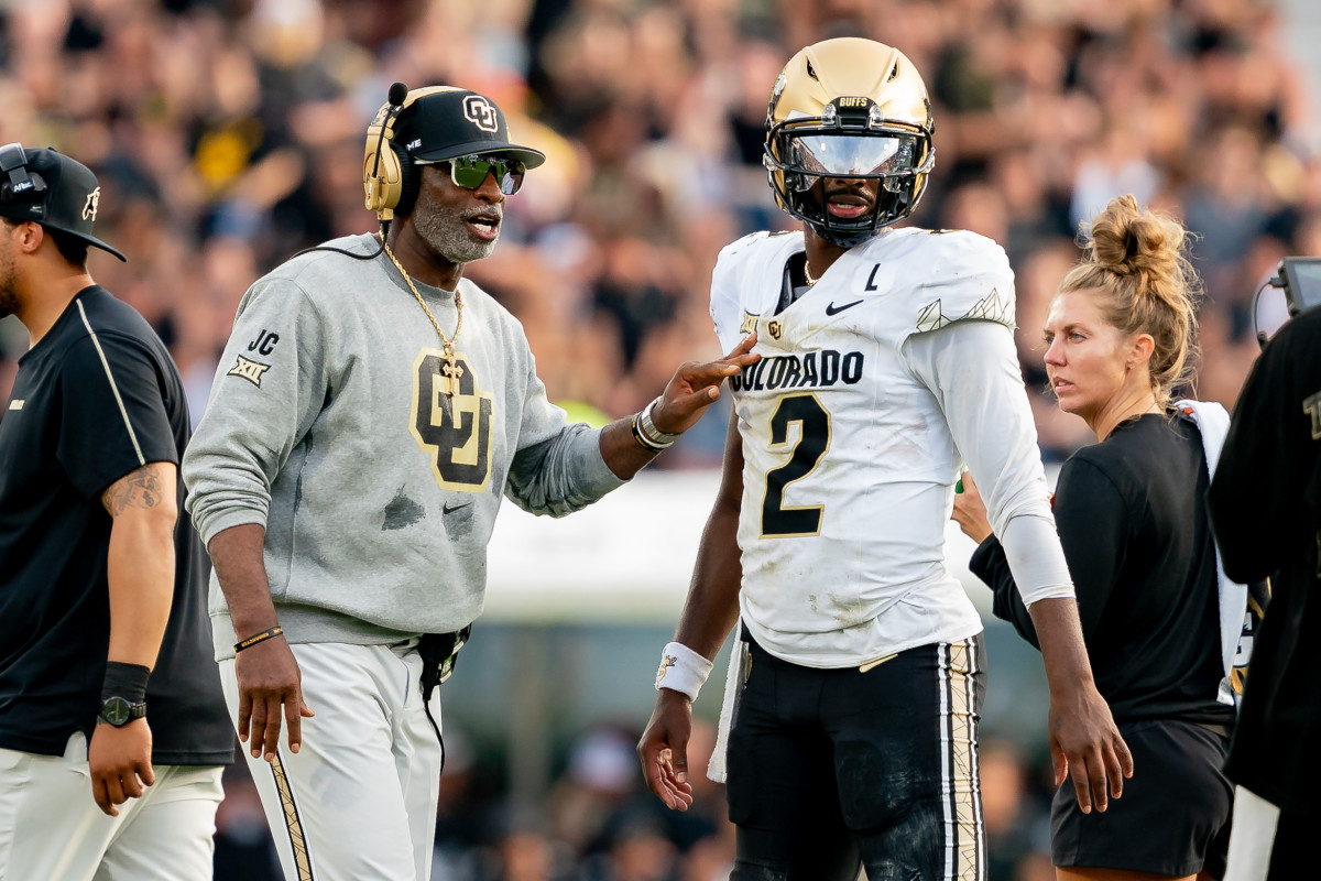 Deion Sanders Reacts to Son Shedeur's Bizarre Mime Interview