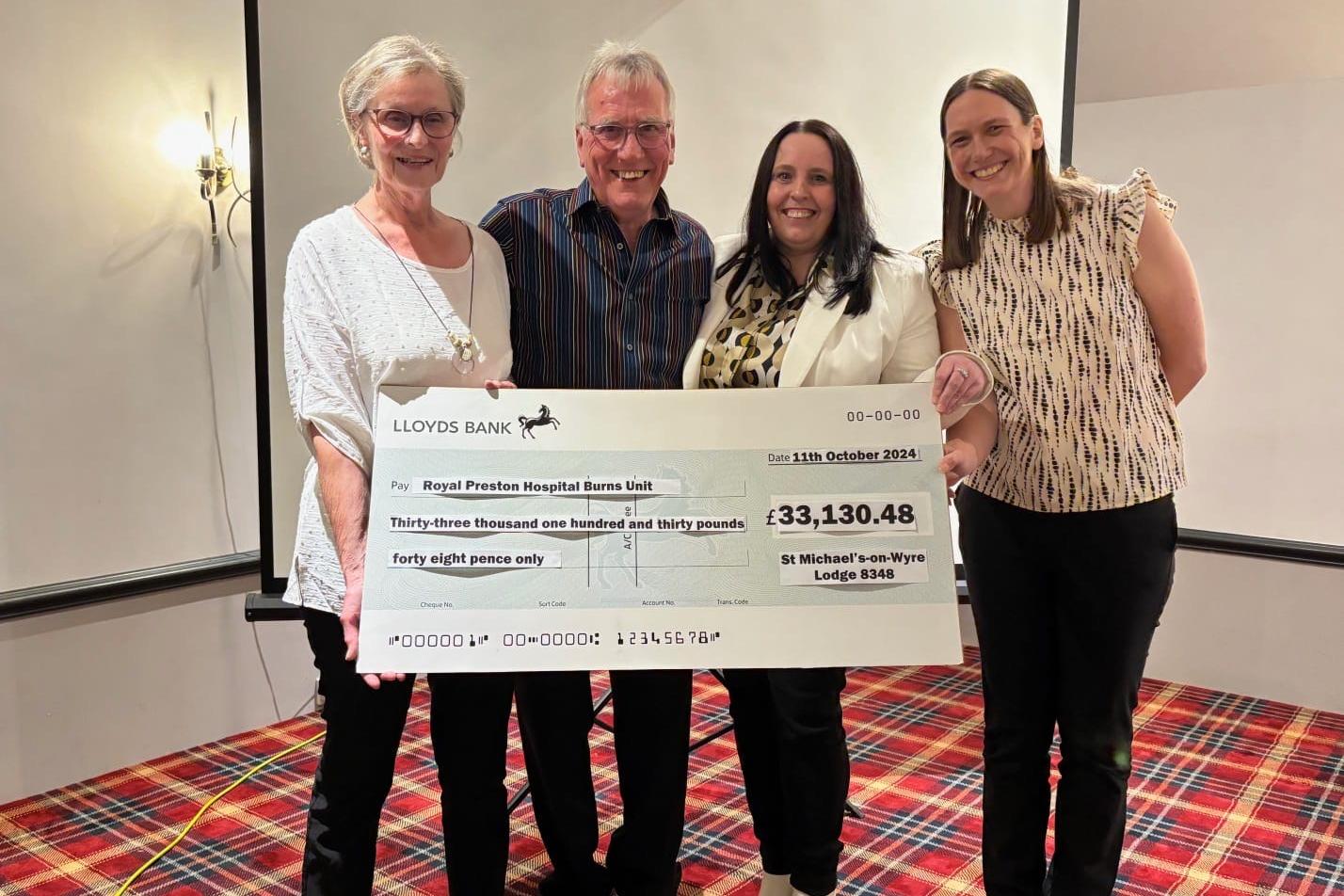 Abbeystead disaster survivor donates £36k to burns unit which treated ...