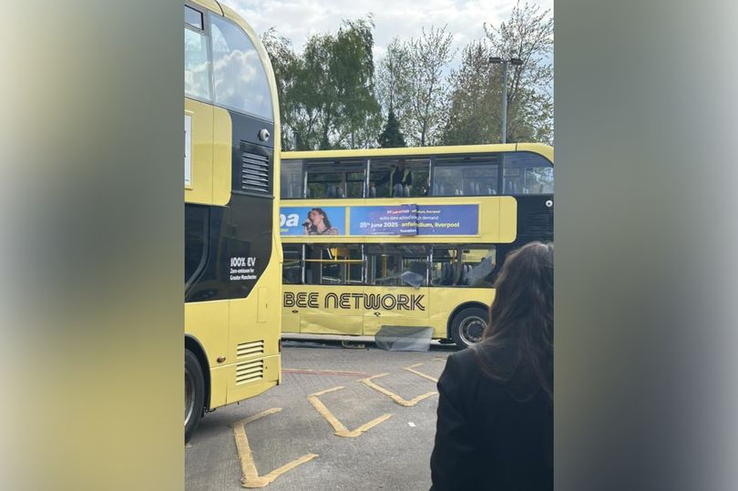 Two Bee Network buses smash into each other at station as passengers ...