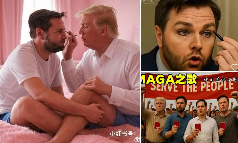 JD Vance is declared 'the eyeliner man' as furious China unleashes meme ... JD Vance is declared 'the eyeliner man' as furious China unleashes meme ...