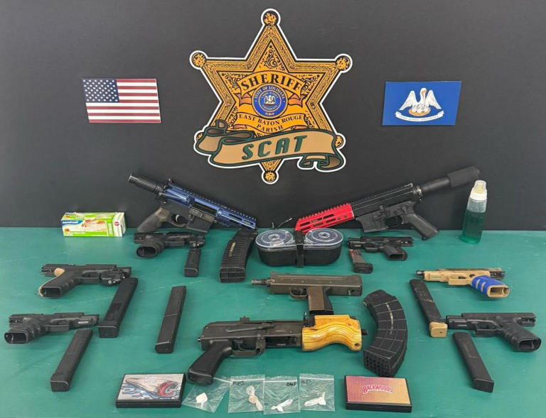 Baton Rouge bust: 10 guns seized, 4 arrested in drug raid