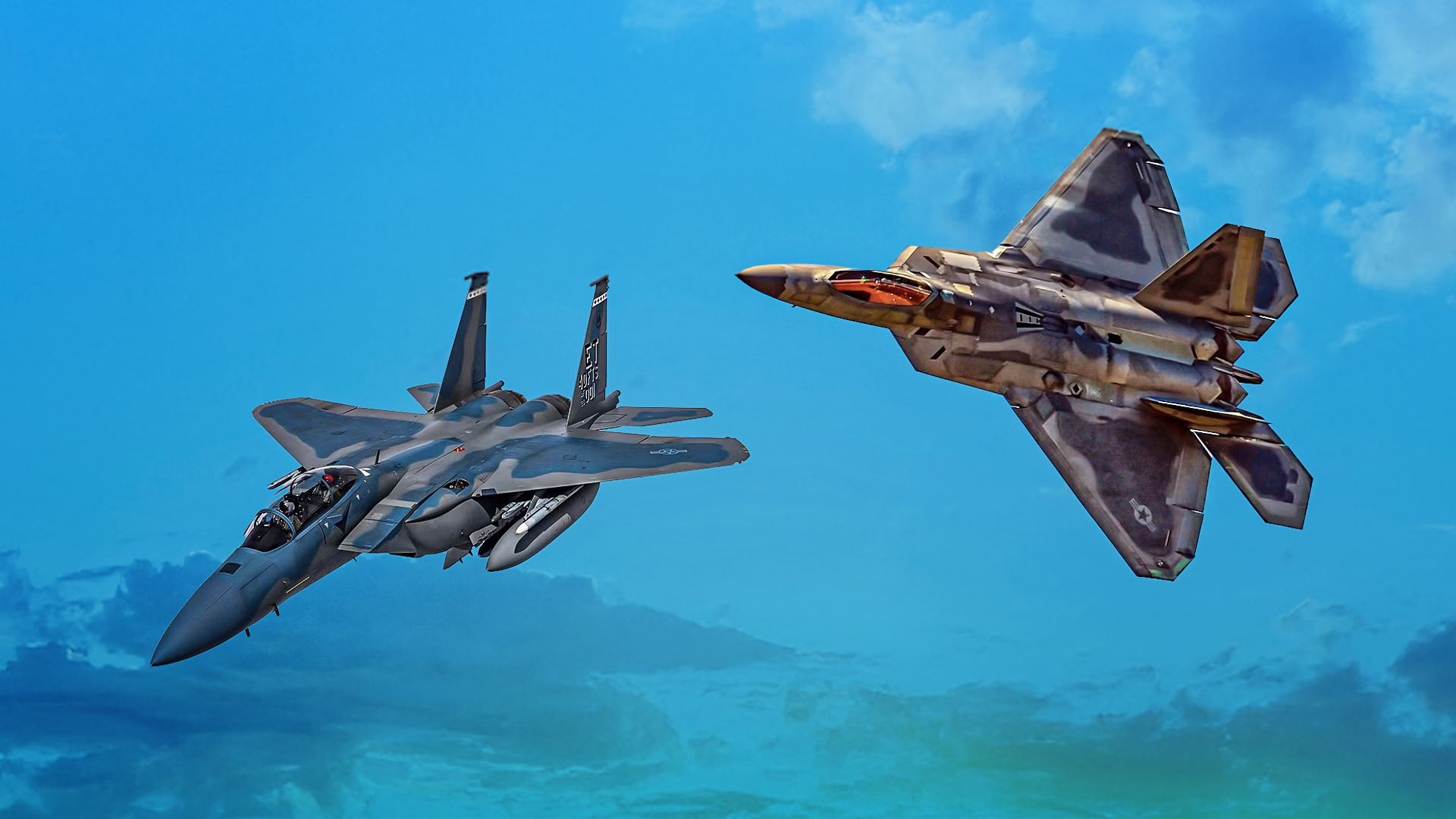 Old School Power vs. Stealth: F-15 vs. F-22