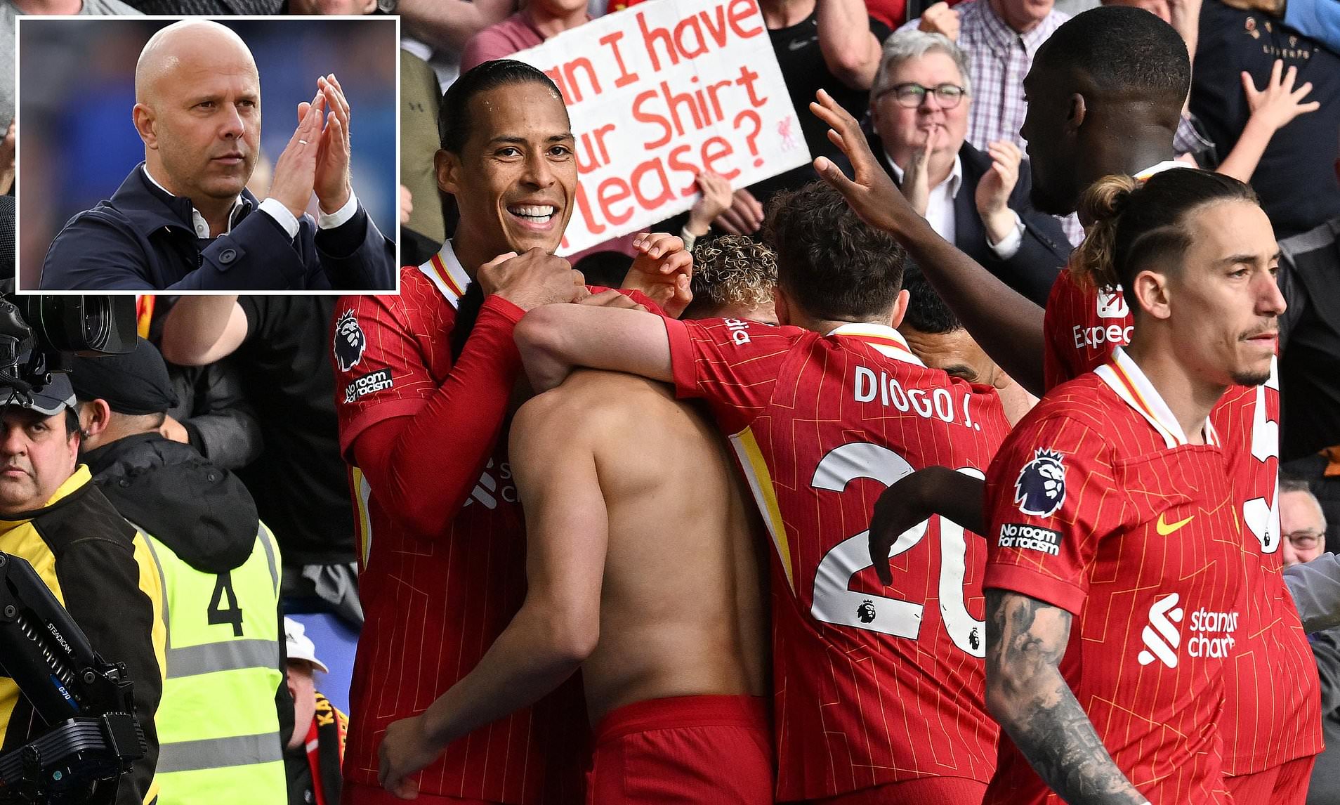 Revealed: How Arne Slot plans to celebrate confirmation of Liverpool's Premier League title - as ...