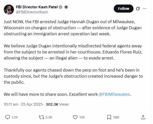 Festnahme eines Migranten "behindert": FBI nimmt US-Richterin fest