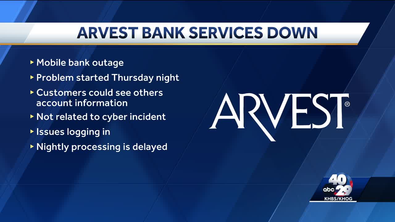 Arvest Bank system issue exposes account info, online services paused