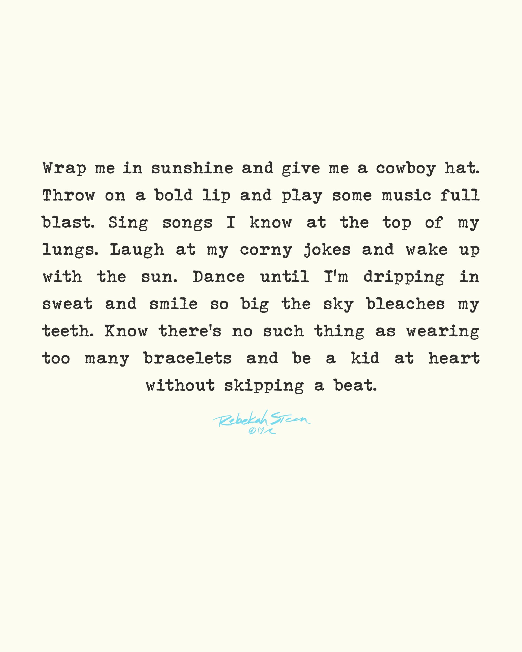 A few poems from a sunny day