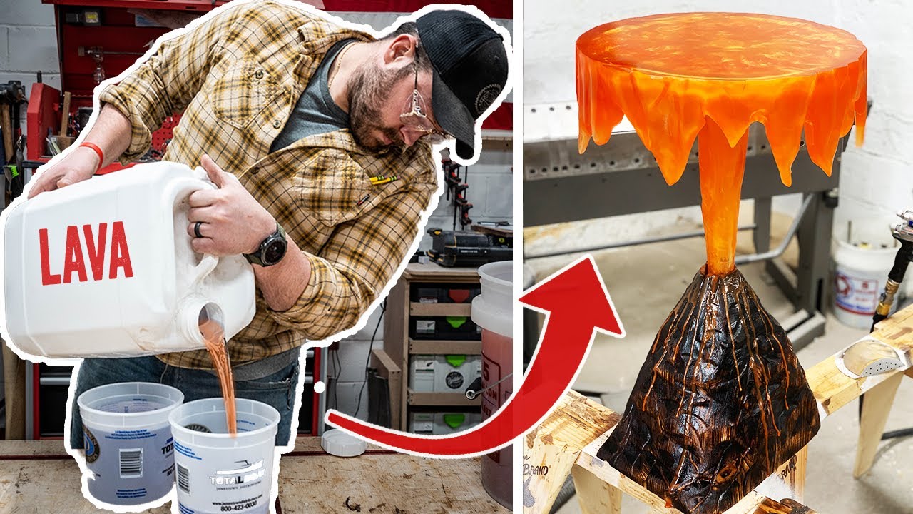 CRAZY Epoxy LAVA TABLE Build!