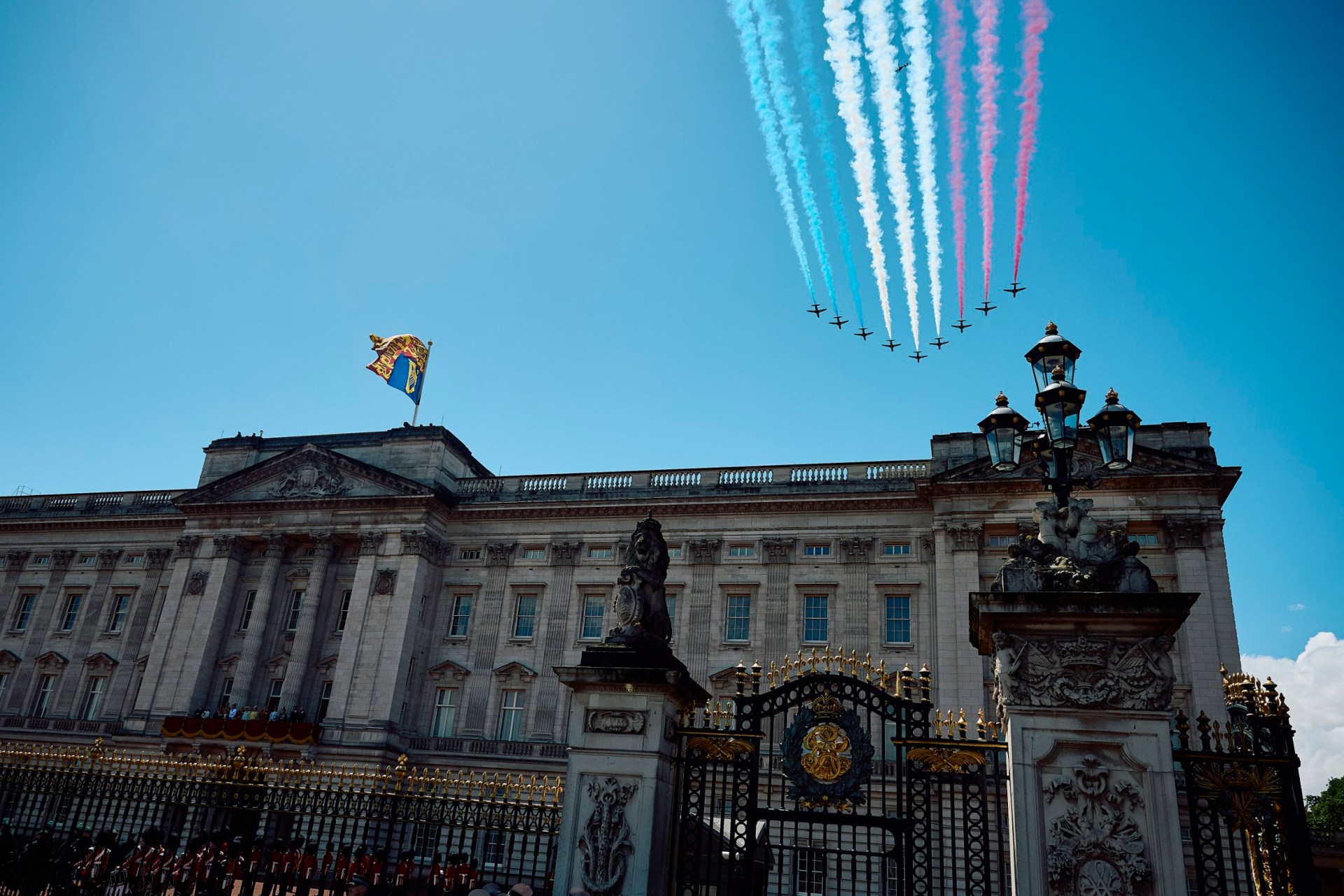 Map shows likely Red Arrows flypast route on VE Day 2025