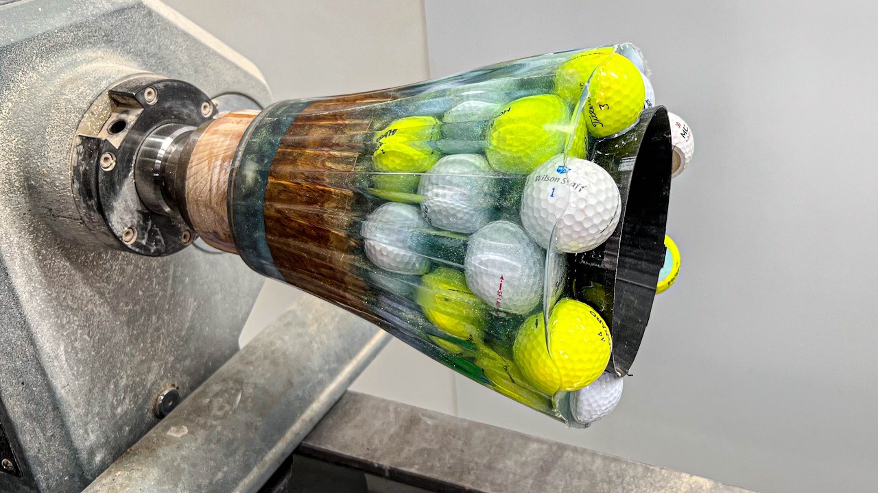 Woodturning Magic: Golf Ball to Vase! 🌟