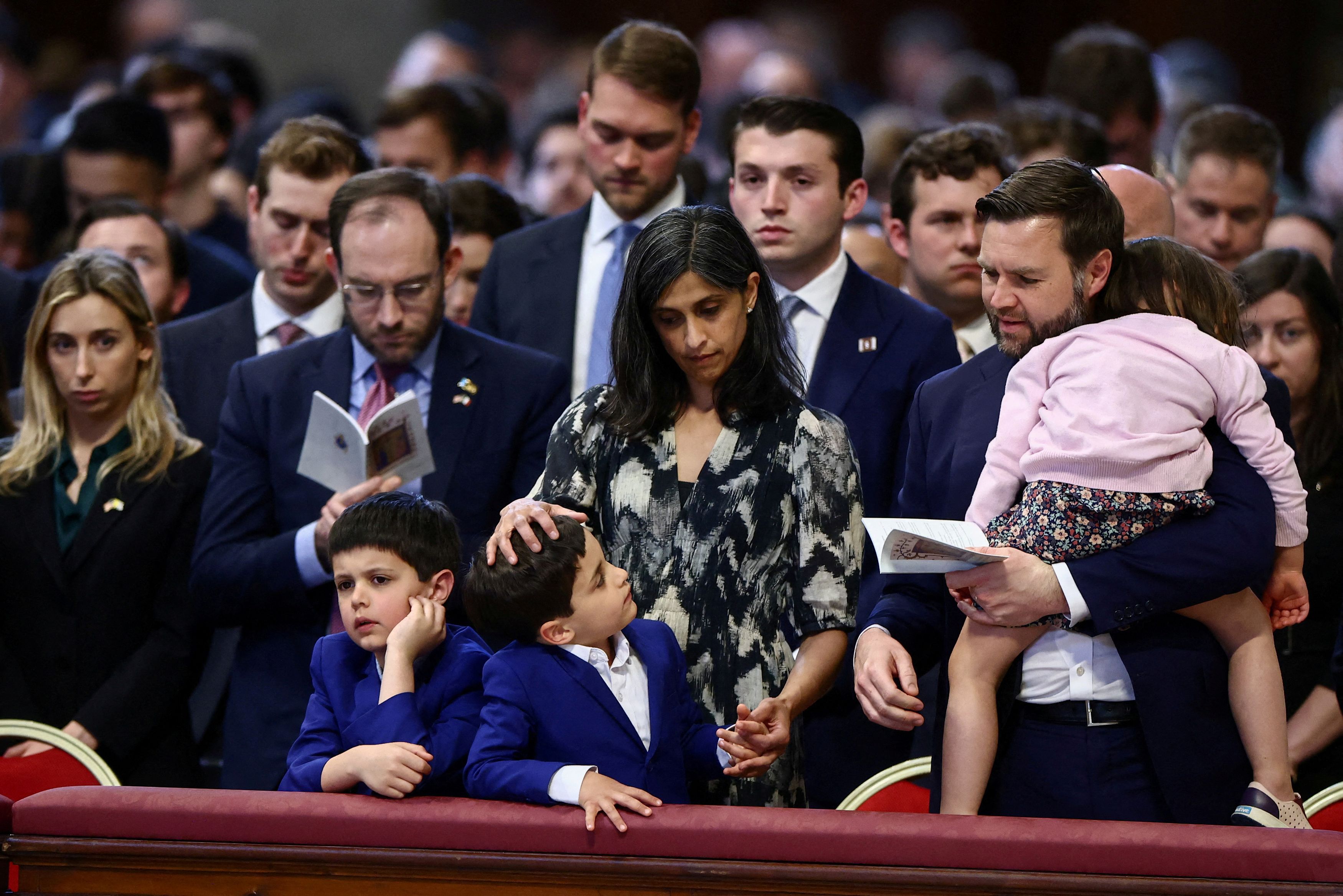 As both dad and VP, Vance introduces his family to the world stage