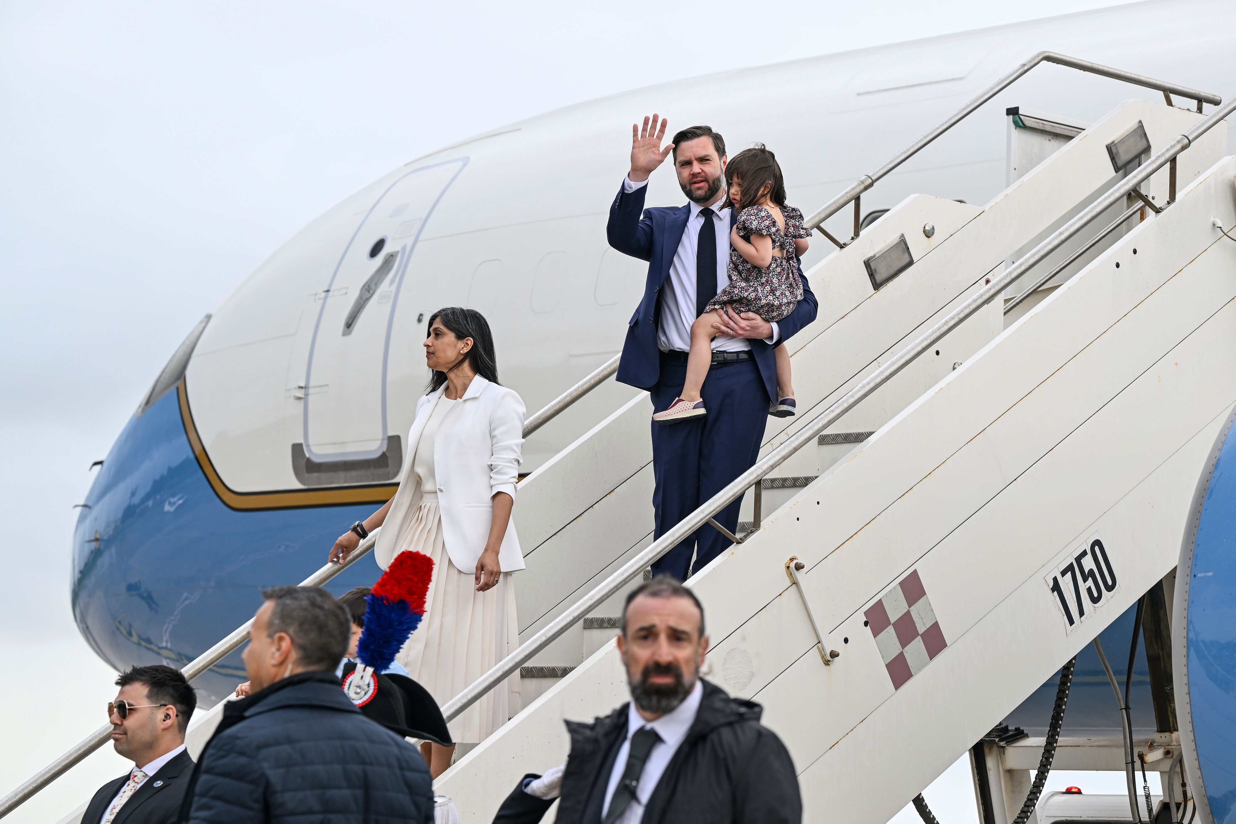 As both dad and VP, Vance introduces his family to the world stage