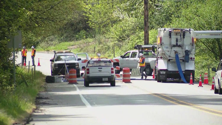 State Route 510 closed in Thurston County after culvert failure