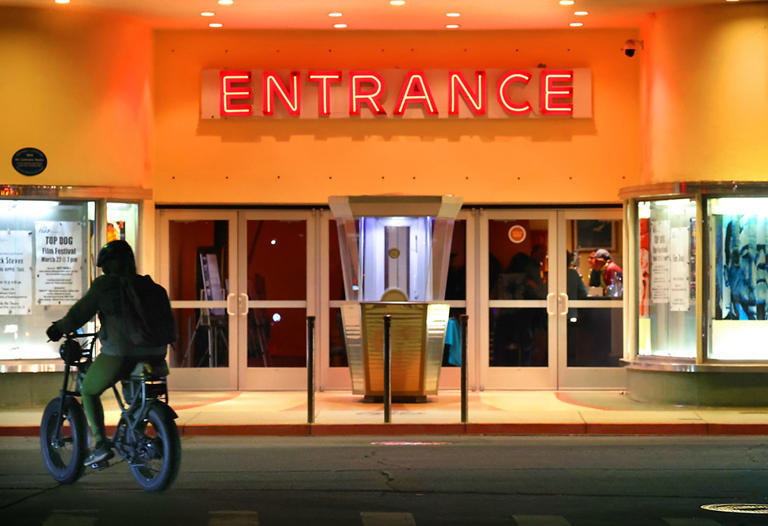 Photo | Skyview Drive-In neon sign now welcomes visitors to the Rio Theatre