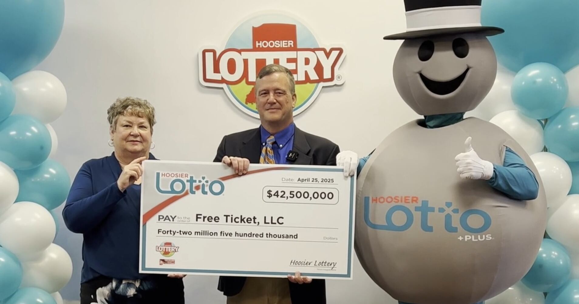Indiana man wins $42.5 million jackpot on free lottery ticket