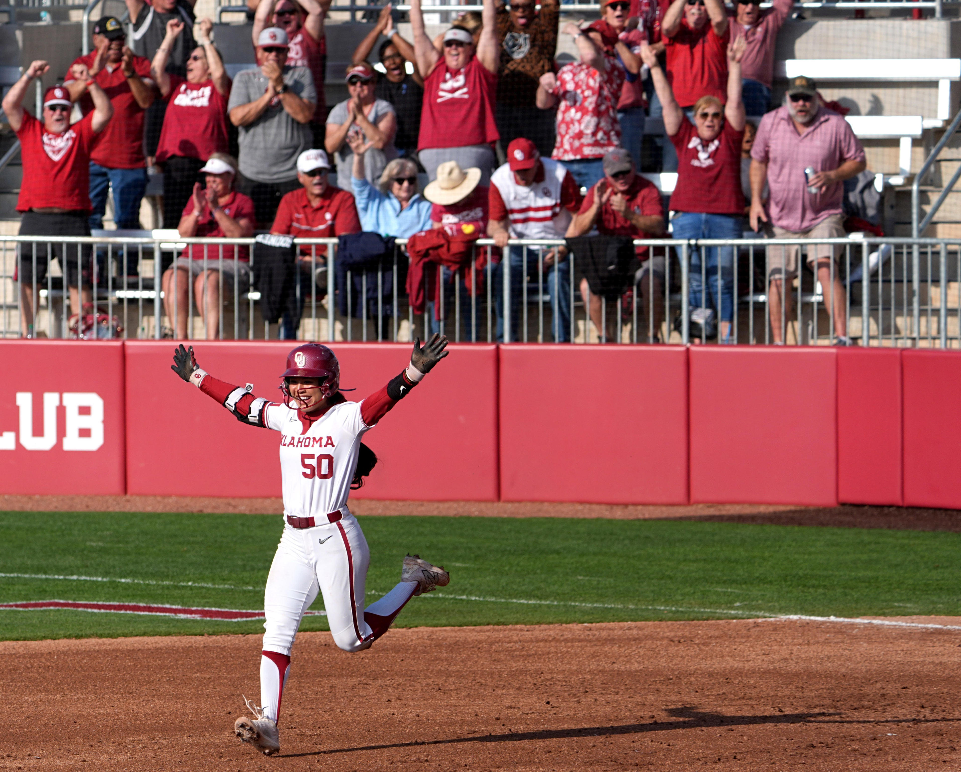 OU softball holds off Texas as Ailana Agbayani, Sooners win Red River ...