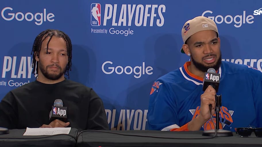 Jalen Brunson and KAT Hilariously Cornered Reporter Who Asked About ...