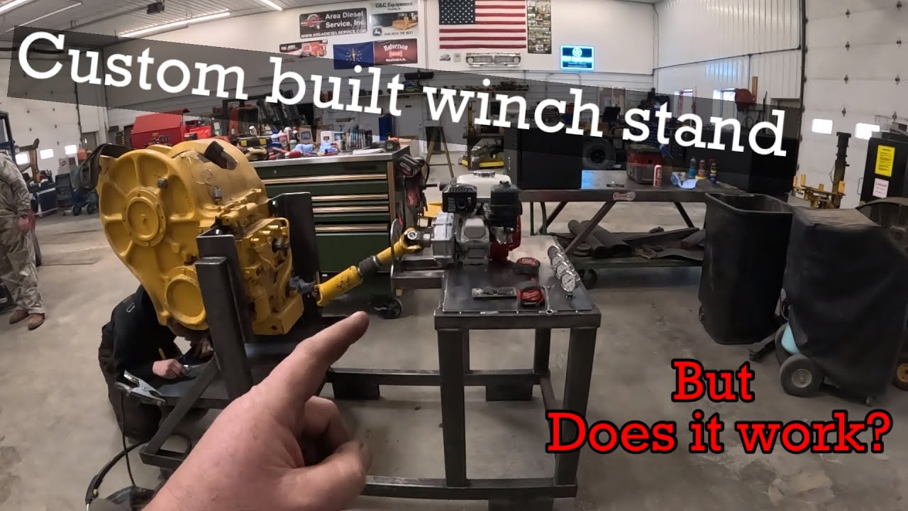 We test out our custom built John Deere winch test stand, did it work?