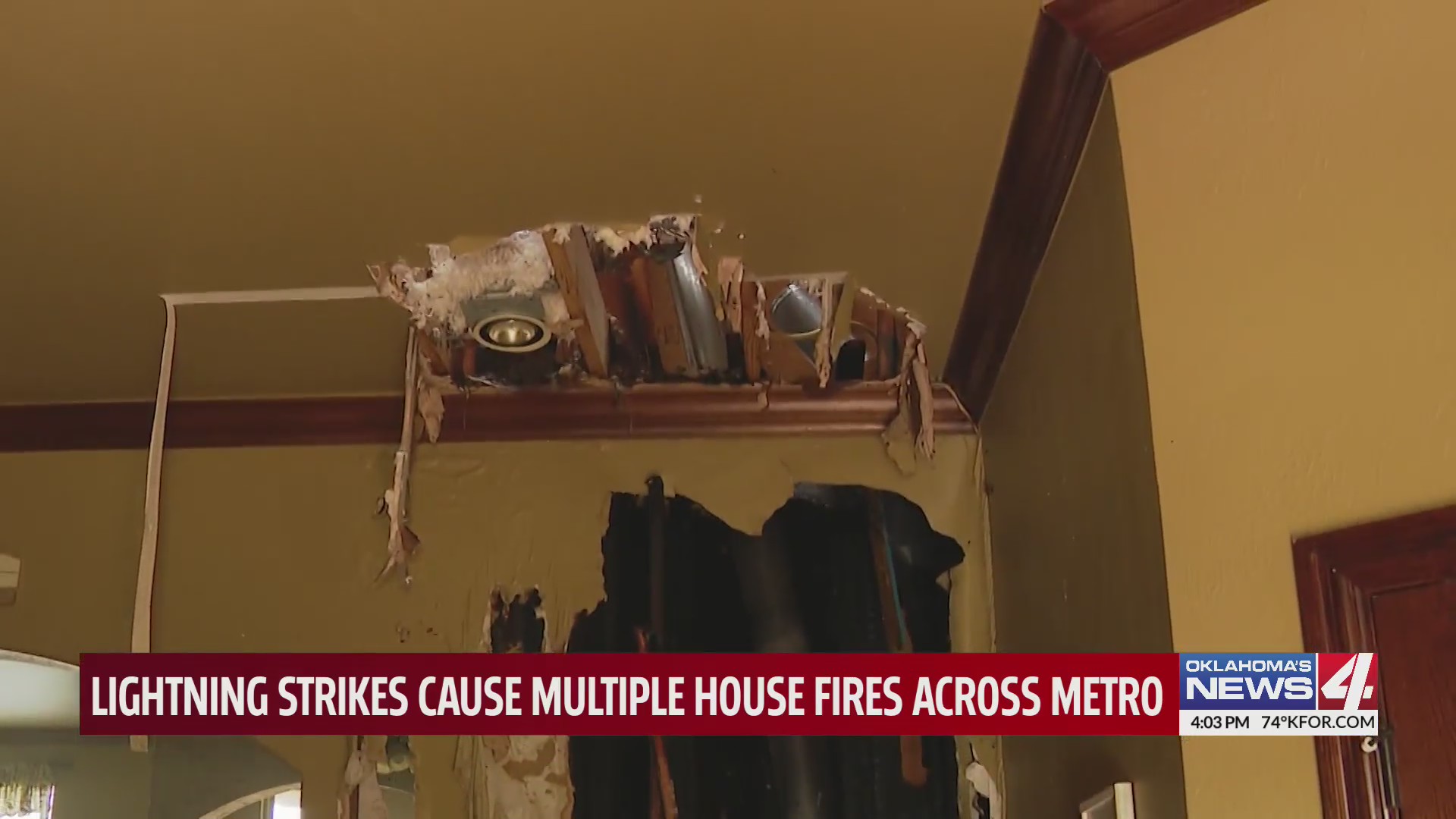 Lightning strikes cause multiple house fires across metro