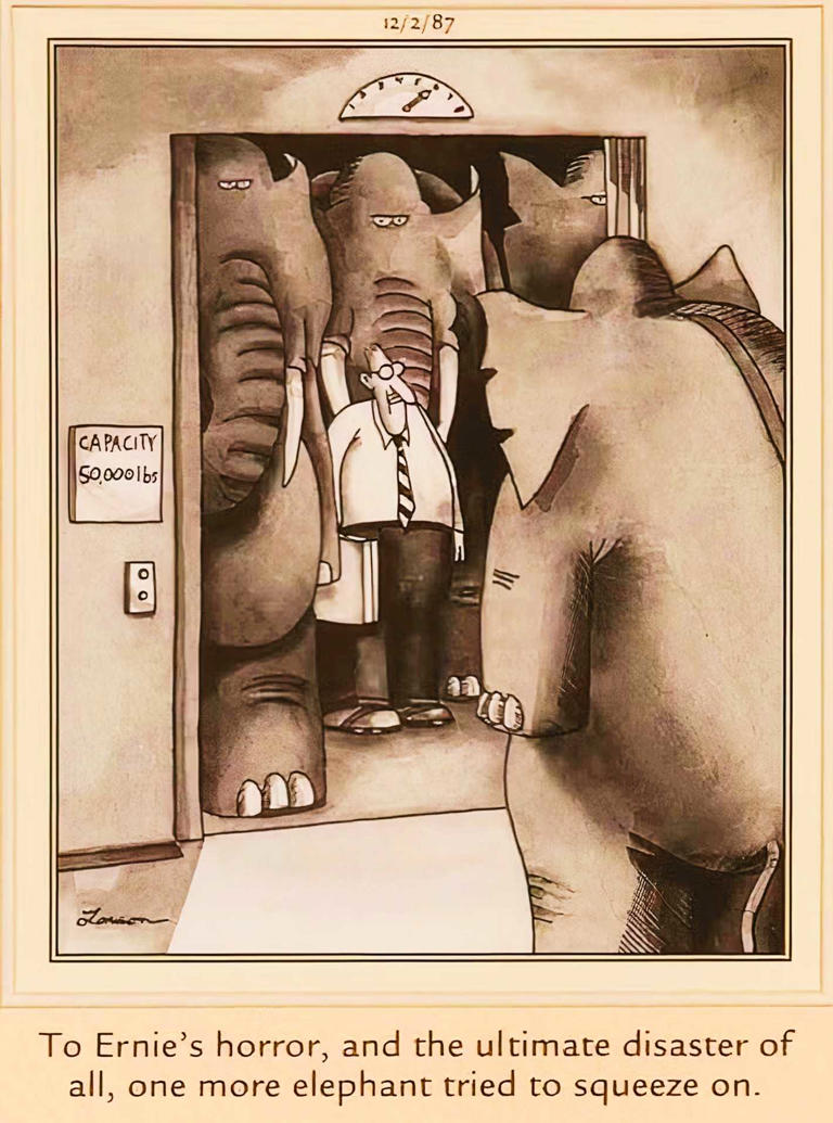 9 Hilarious Far Side Comics About Elevators And Escalators