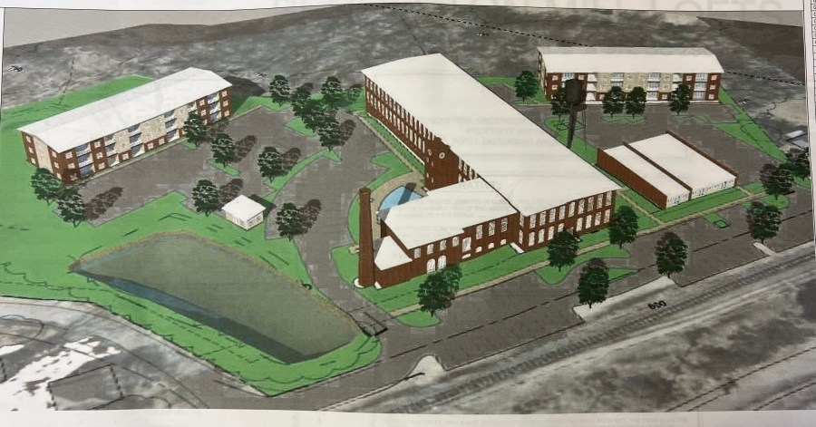 Old textile mill remodeled into apartment complex
