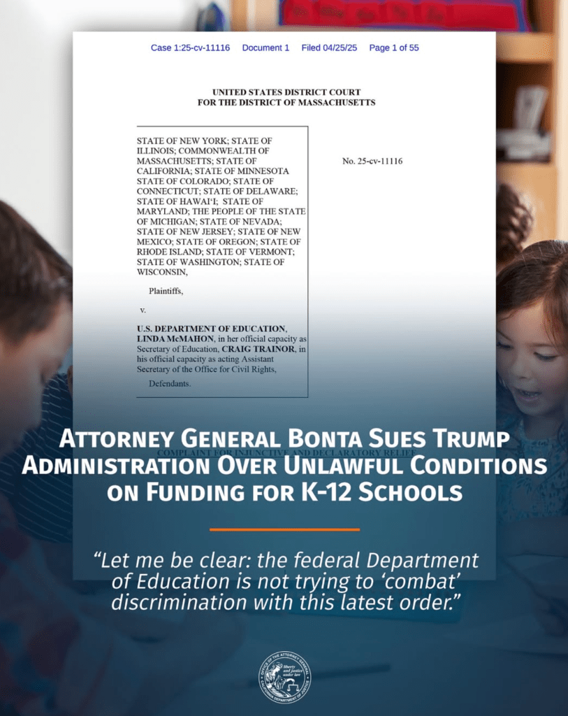 California Joins Lawsuit Against Trump Administration Elimination of ...