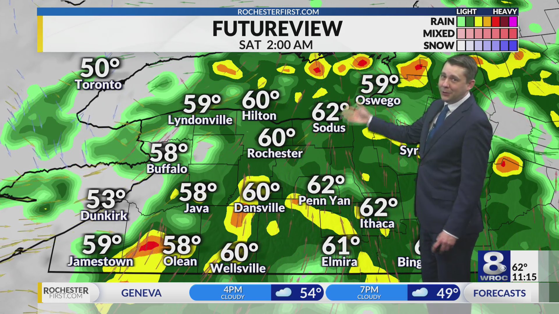 Rochester's Friday overnight forecast
