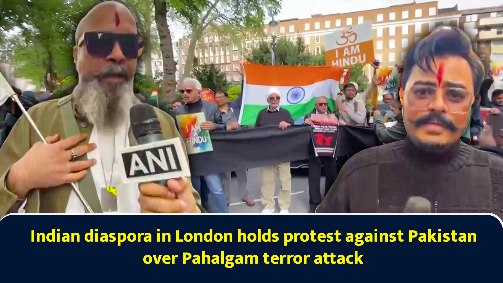 Indian diaspora in London holds protest against Pakistan over Pahalgam ...