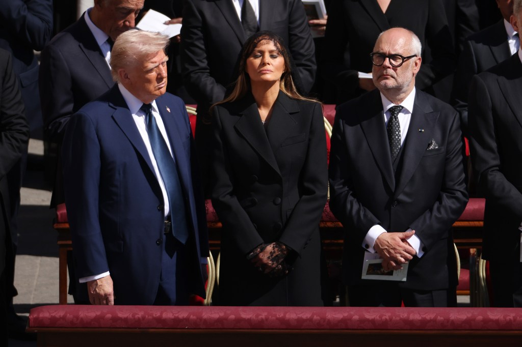 Trump and Melania gather with other world leaders at Pope Francis’ funeral