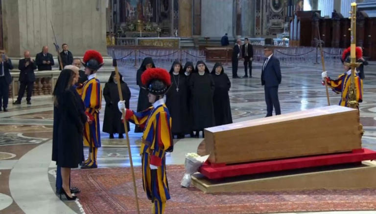 Trump and Melania gather with other world leaders at Pope Francis’ funeral