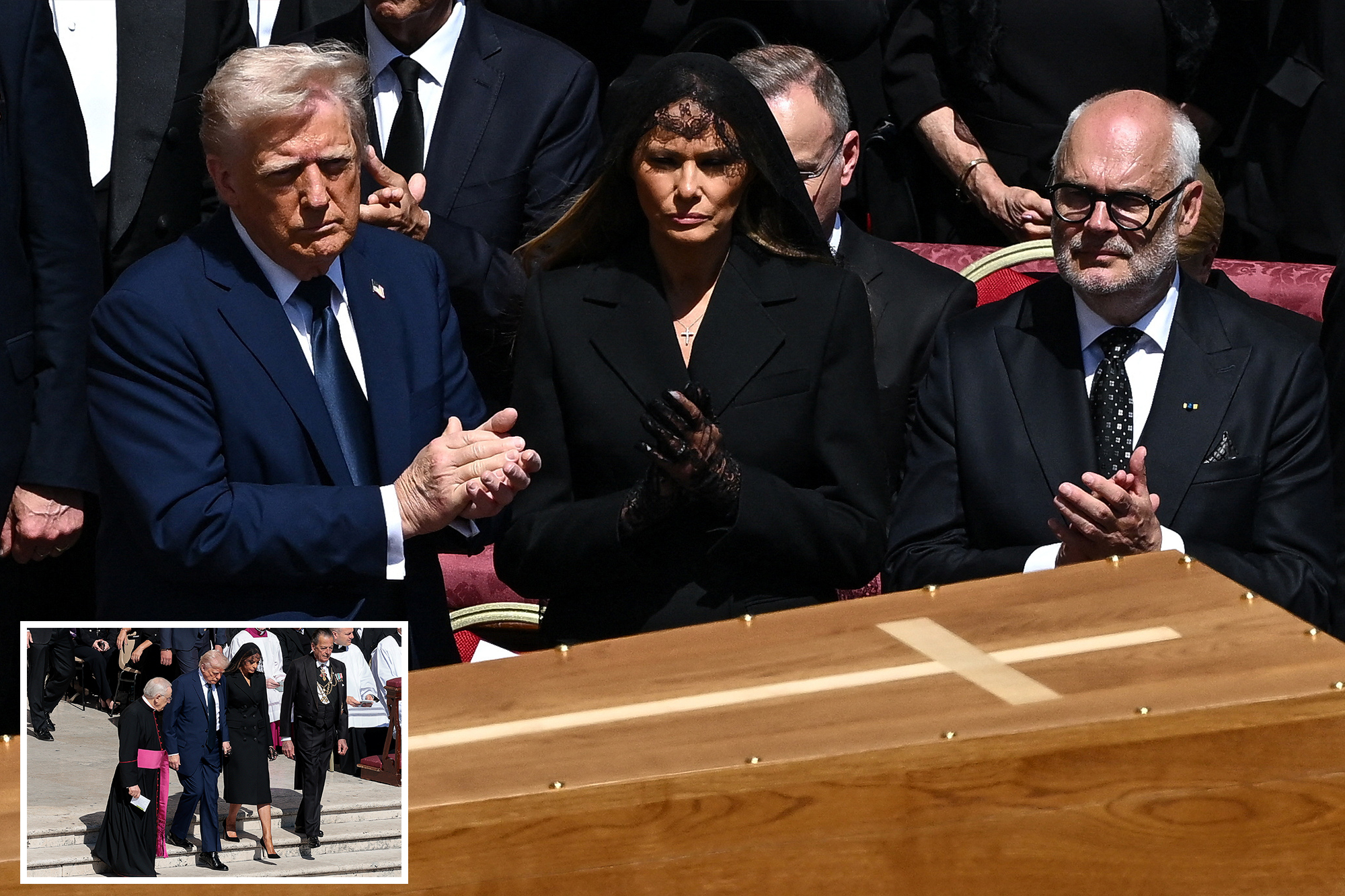 Trump and Melania gather with other world leaders at Pope Francis’ funeral