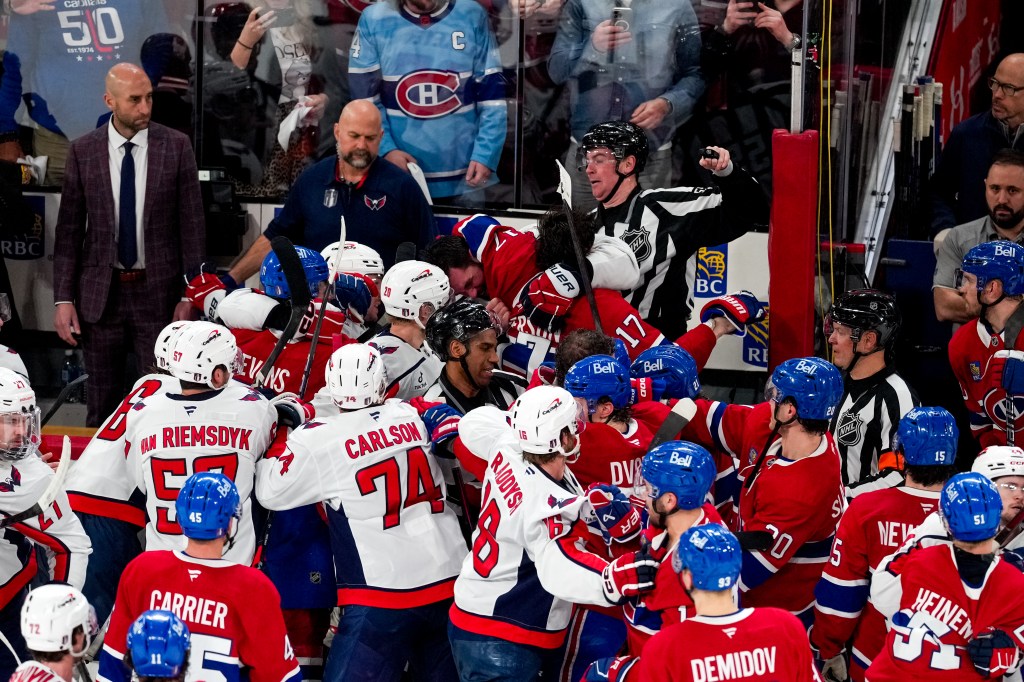 Wild Capitals-Canadiens brawl ends up on the bench as playoff series ...