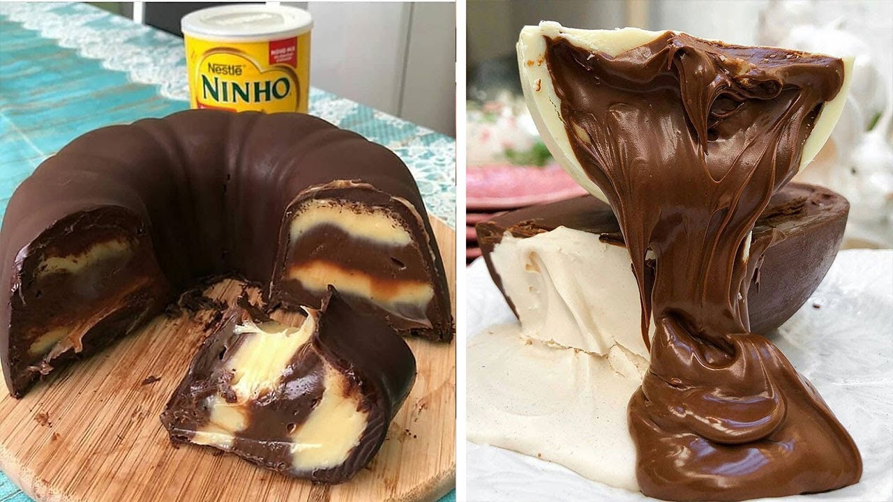 Melting Chocolate Cake with Ninho Filling – Sweet, Soft & Irresistible! 🍫💛