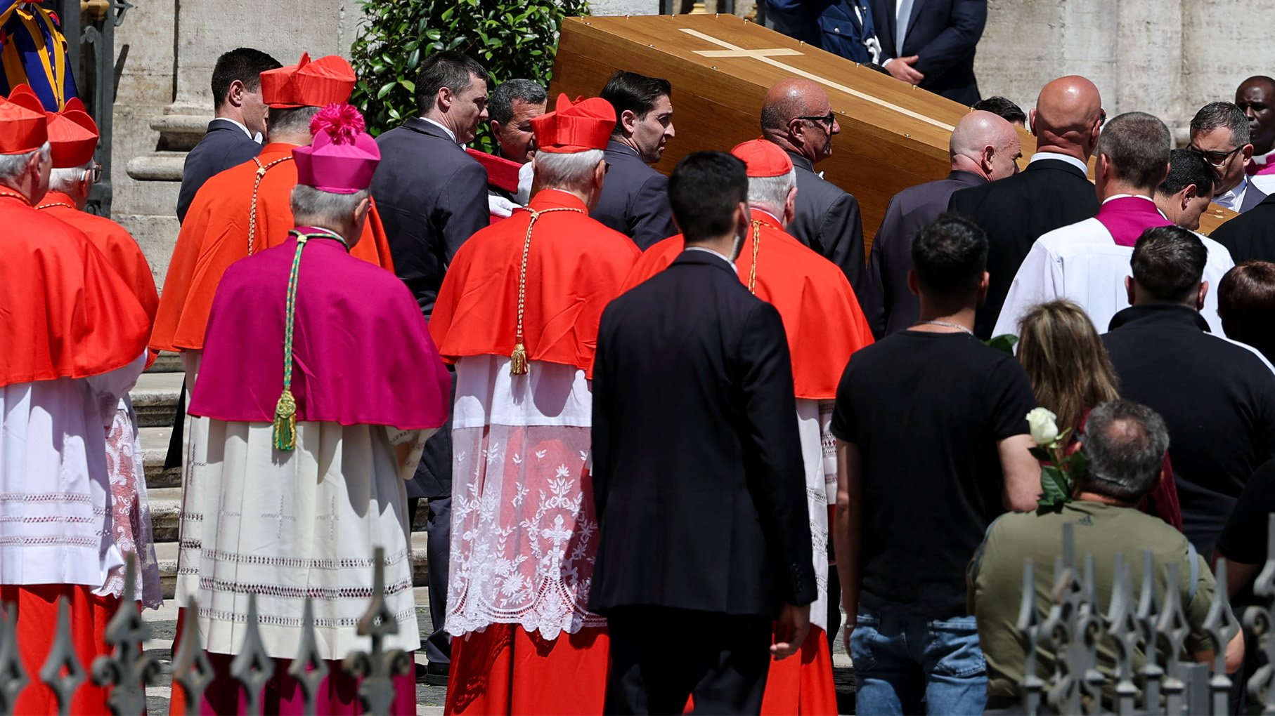 Pope Francis’s body arrives at final resting place as world pays tribute