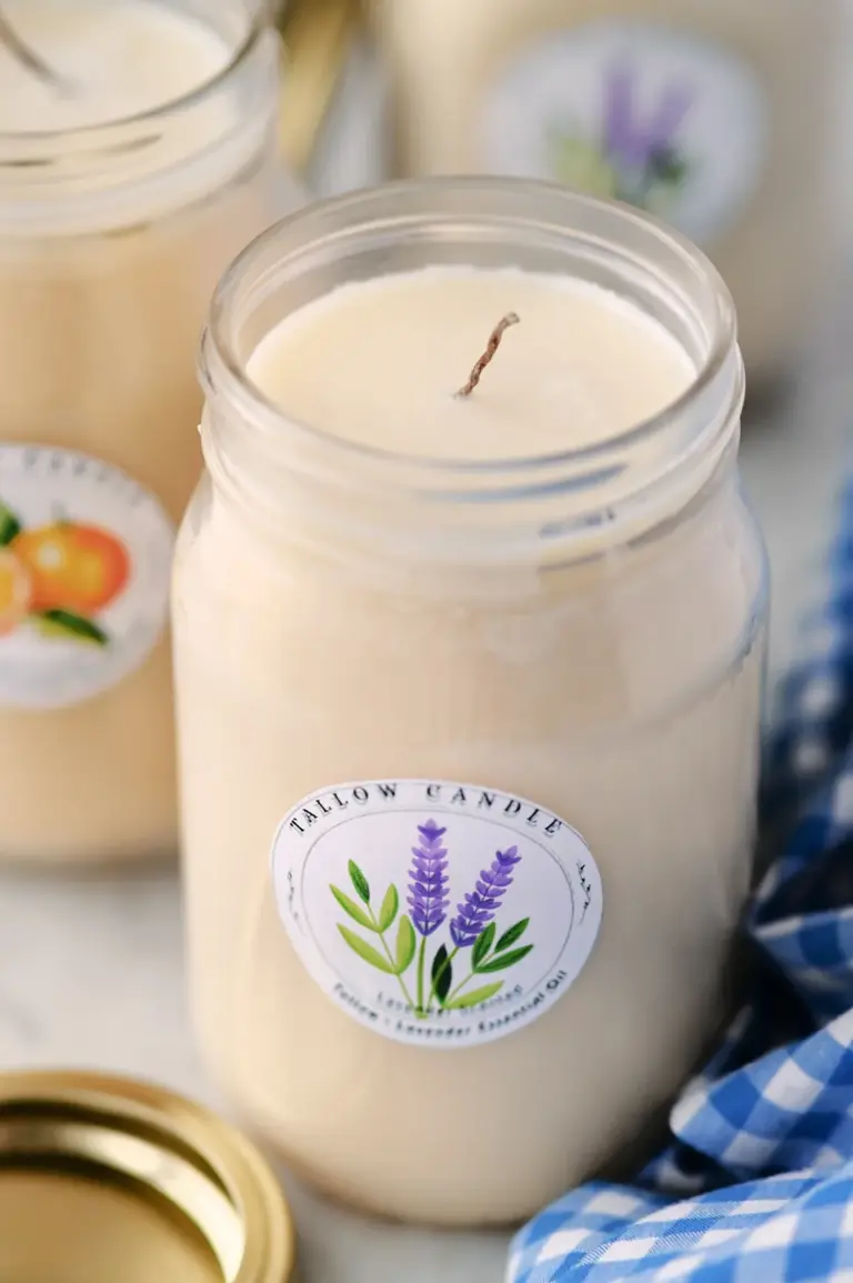 How to make natural candles from beef tallow