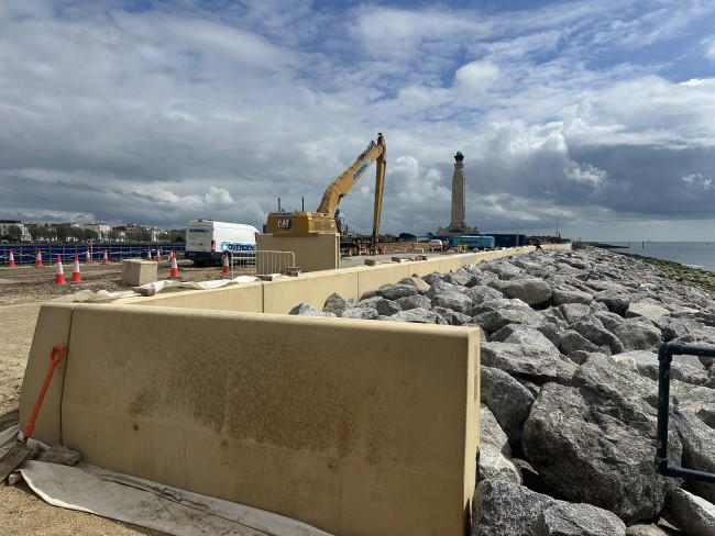 Southsea sea defences: Major milestone complete as new sea wall takes shape