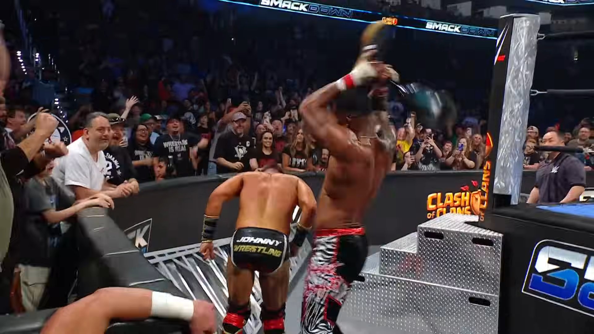 WWE star uses fan's prosthetic leg as a weapon in 'craziest match ever'
