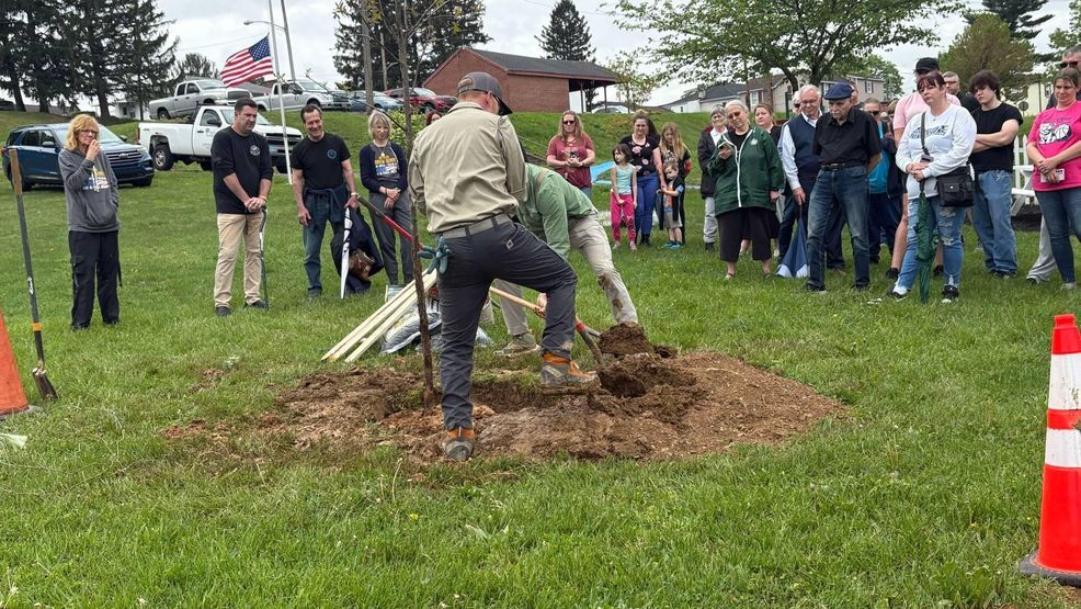 GALLERY: Tree memorial planted in honor of fallen Officer Andrew Duarte