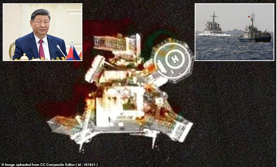 Satellite image exposes China's use of structures in land grab efforts