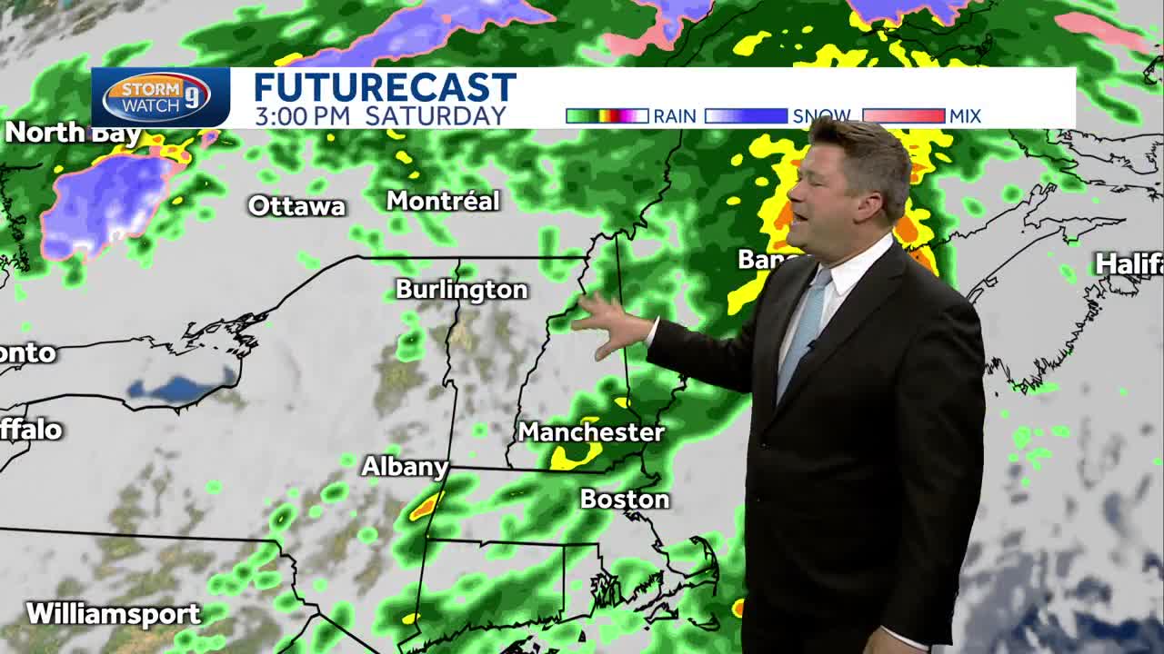 Video: Steady rainfall and thunder chances Saturday