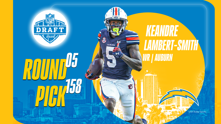 2025 NFL draft: Chargers pick WR KeAndre Lambert-Smith with No. 158 ...