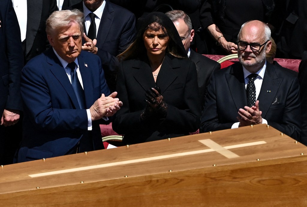 Trump and Melania gather with other world leaders at Pope Francis’ funeral