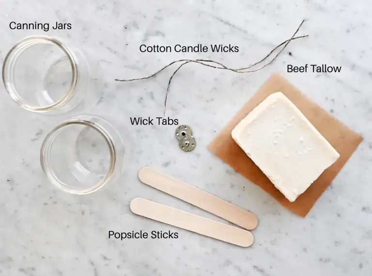 How to make natural candles from beef tallow