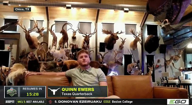 NFL fans split over Quinn Ewers' controversial draft room NFL fans split over Quinn Ewers' controversial draft room